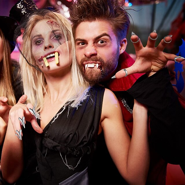 10 Pcs Finger Claws Cosplay Claws Rings Full Finger Set Retro Metal ...