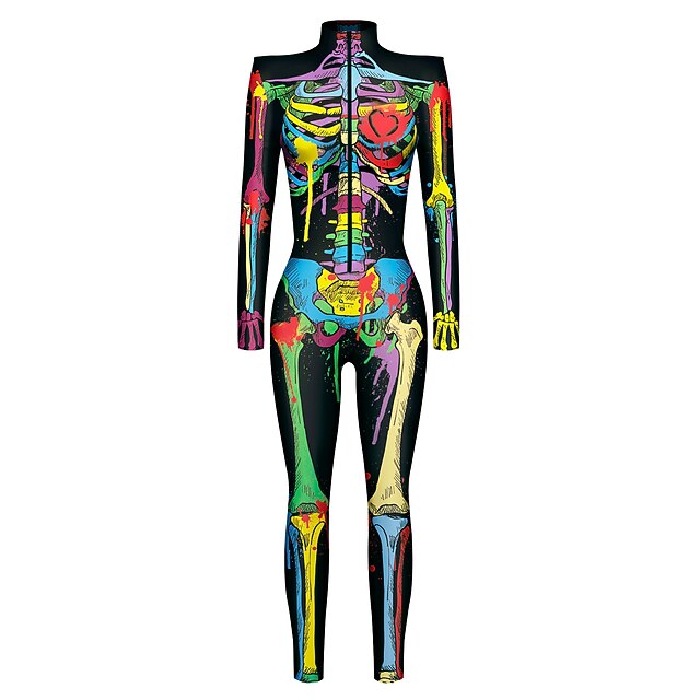 Carnival Costume 2026 Skeleton Skull Carnival Cosplay Costume Skin Suit ...