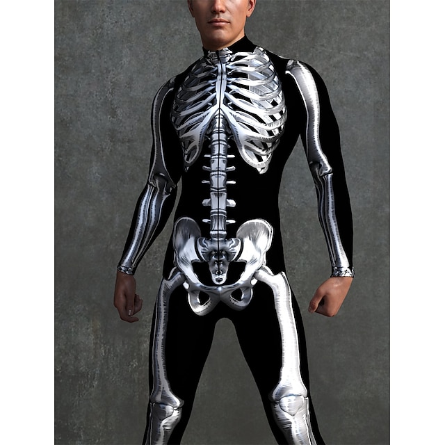 Full Body Suit Cosplay Costume Bodysuits Full Body Catsuit Skeleton ...