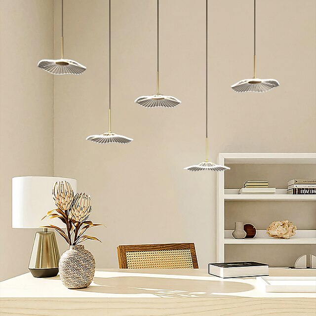 Ceiling Pendant Light 3/4/5/6 Head Modern Creative Lotus Leaf Office ...