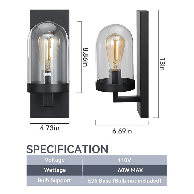 zwarte industriële wandkandelaar verlichting boerderij vintage wandlamp ...