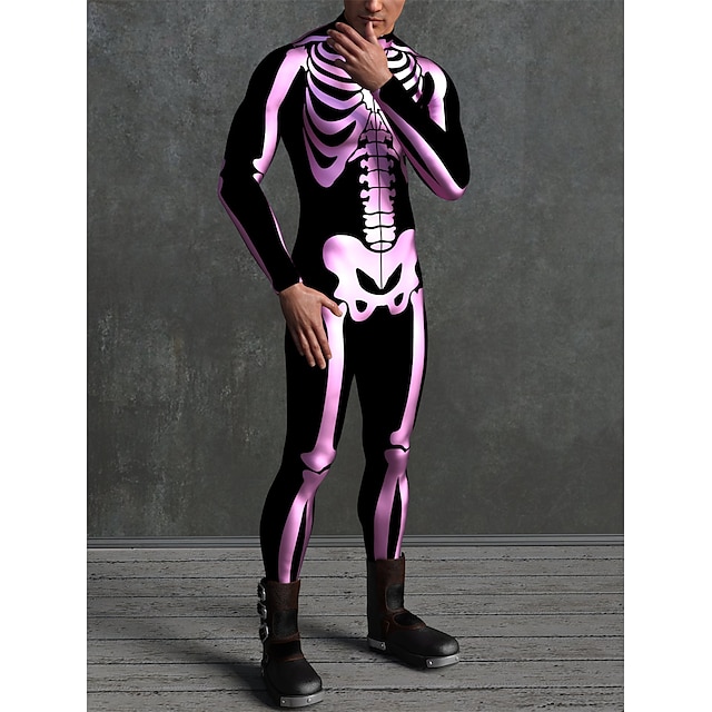 Carnival Costume Full Body Suit 2026 Skeleton Skull Carnival Cosplay ...