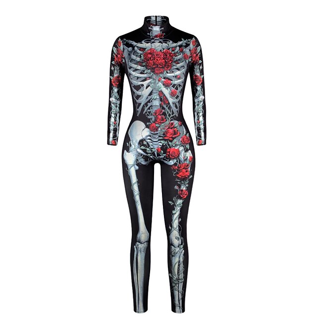 Skeleton / Skull Cosplay Costume Bodysuits Full Body Catsuit Adults ...