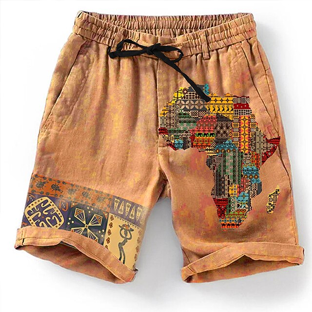 Men's Graphic Shorts Summer Shorts Beach Shorts Mid Waist Designer ...