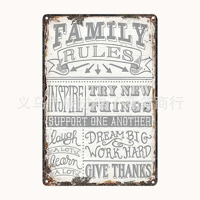 1pc Retro Metal Tin Sign Words Tin Sign Vintage Kitchen Signs Wall ...
