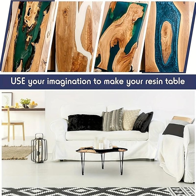 Large Resin Table Mold Set 60cm/24 Inch Silicone Tray Molds For Epoxy ...