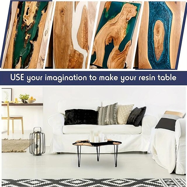 Large Resin Table Mold Set 60cm/24 Inch Silicone Tray Molds For Epoxy ...