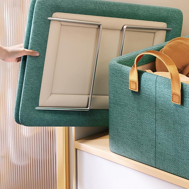Foldable Storage Box With Steel Frame, Large Capacity Clothes Trousers ...