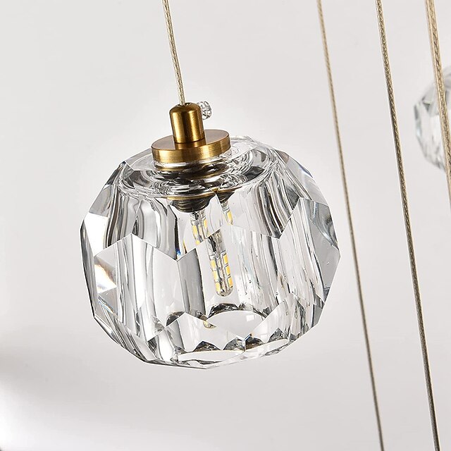 Crystal Chandelier LED Modern Pendant Light Raindrop Ceiling Light ...