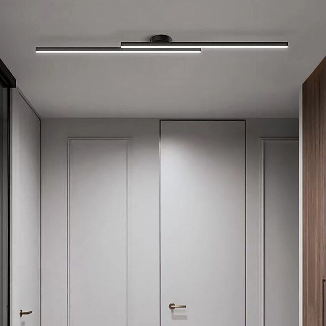 Minimalist Ceiling Light Long Strip Semi Flush Mount Ceiling Lamp ...