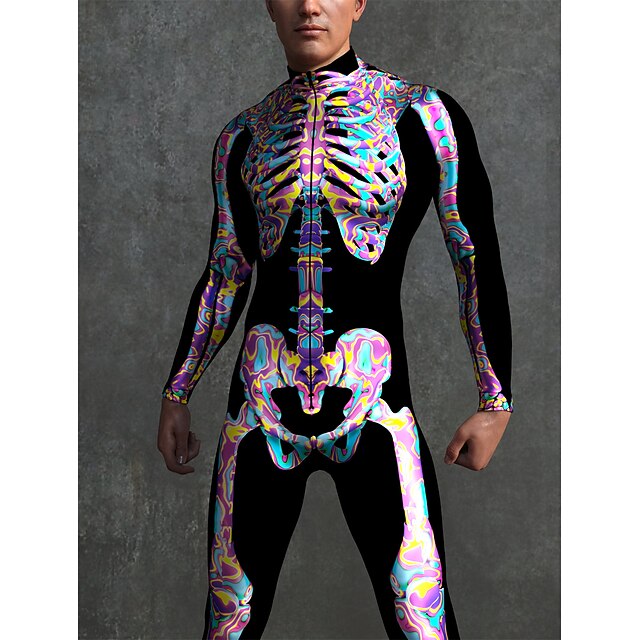 Full Body Suit Cosplay Costume Bodysuits Full Body Catsuit Skeleton ...