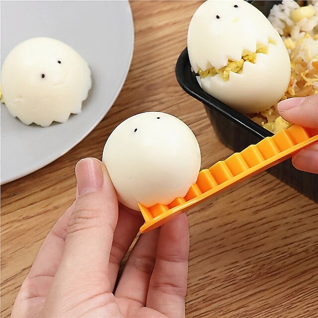 2Pcs/set Fancy Cut Eggs Cooked Eggs Cutter Home Boiled Eggs Creative ...