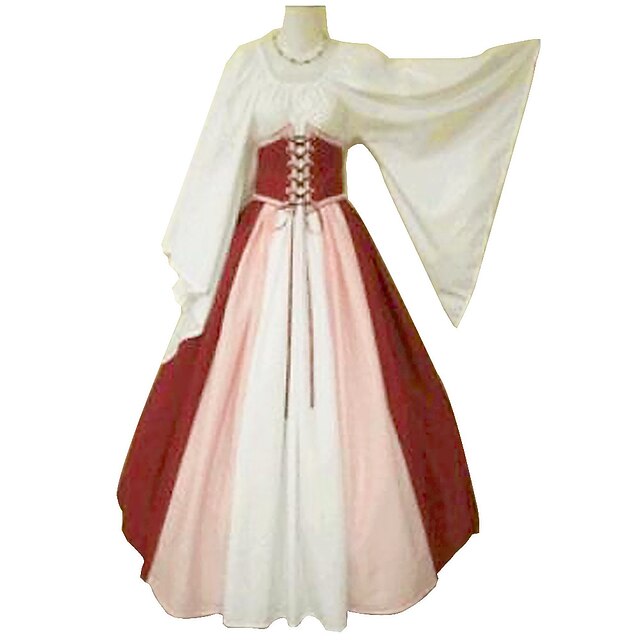 Retro Vintage Medieval Renaissance Dress Chemise OverDress Lady Viking ...