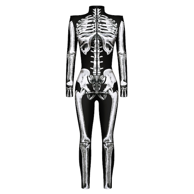 Carnival Costume 2026 Skeleton Skull Carnival Cosplay Costume Skin Suit ...