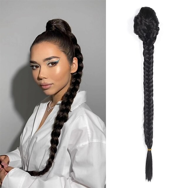 Braided Ponytail Extension 24 Inch Long Braid Ponytail Extension ...