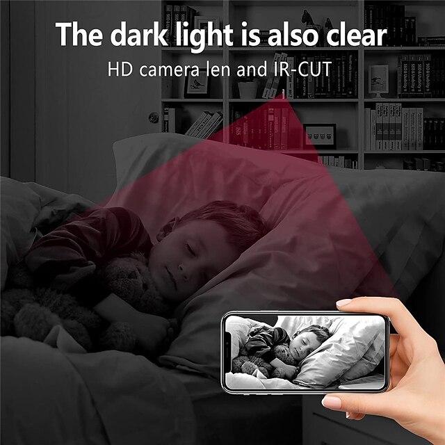 Mini Spy Hidden Camera HD 480P WiFi Security Cameras Wireless Nanny Cam ...