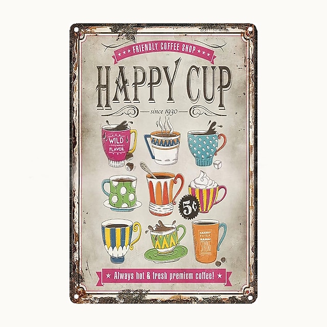 1pc Retro Metal Tin Sign Words Tin Sign Vintage Kitchen Signs Wall ...