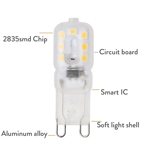 10pcs G9 LED Light Dimmable bulb 3W 5W SMD 2835 Spotlight For Crystal ...