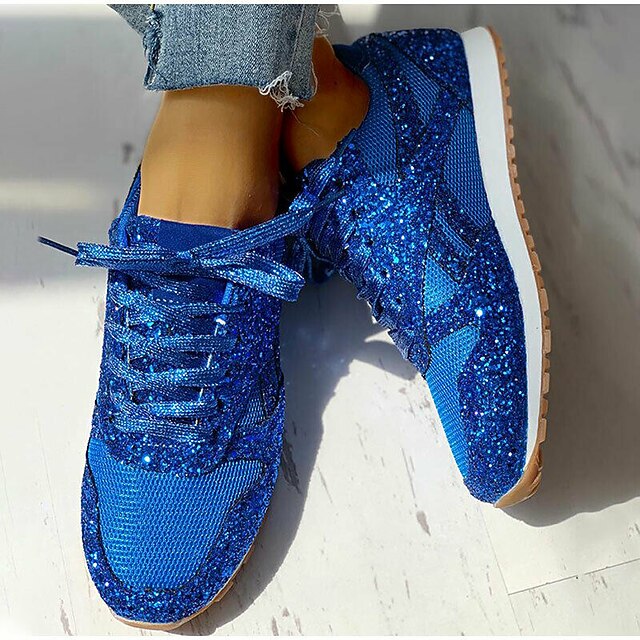 Women's Trainers Athletic Shoes Sneakers Bling Bling Sequins Bling ...