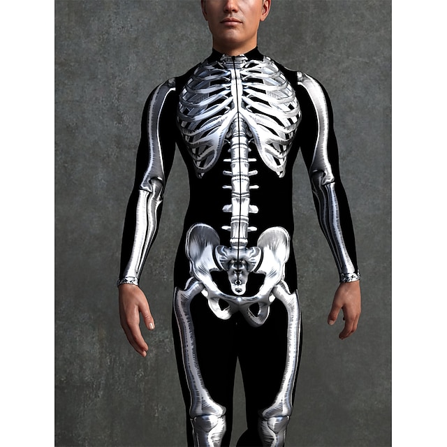 Full Body Suit Cosplay Costume Bodysuits Full Body Catsuit Skeleton ...