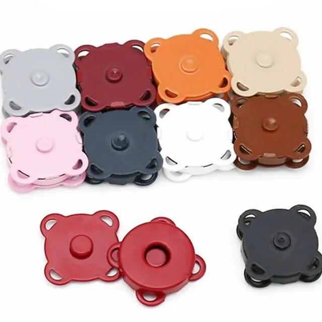 5Pairs 14MM Colorful Plum Magnet Buckles Dark Sewing Supplies Automatic ...