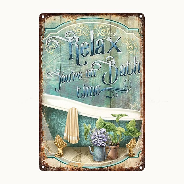 1pc Retro Metal Tin Sign Words Tin Sign Vintage Kitchen Signs Wall ...