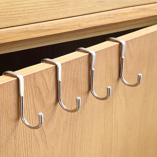 Stainless Steel Bedside Cabinet Door Hook Dormitory Double Hook S ...