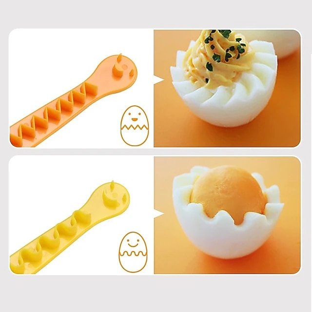 2Pcs/set Fancy Cut Eggs Cooked Eggs Cutter Home Boiled Eggs Creative ...