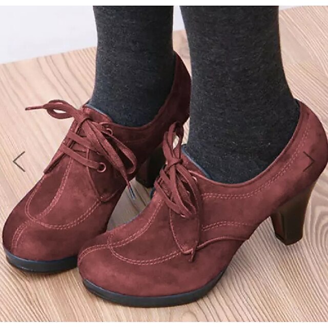 Women's Heels Pumps Boots Brogue Suede Shoes Dress Shoes Party Outdoor ...