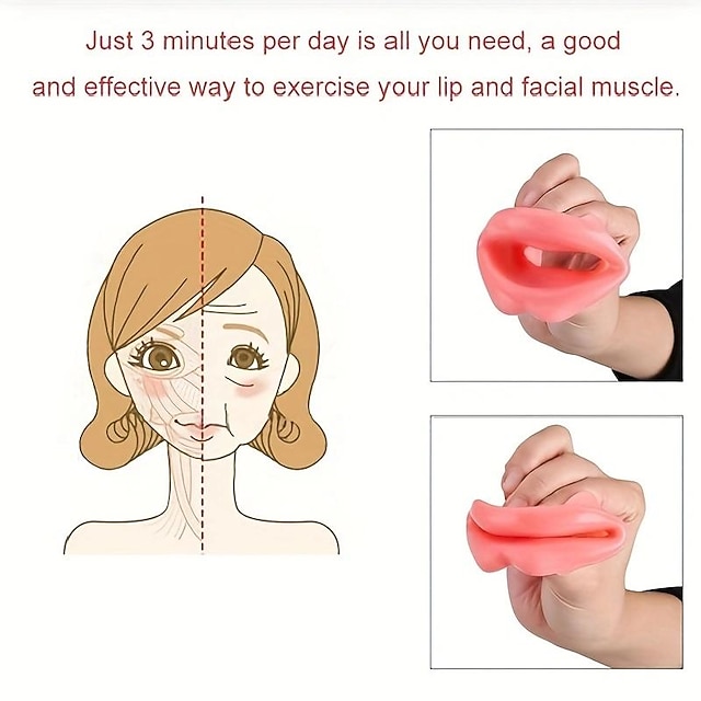 Silicone Lip Shaper Portable Smile Trainer Beauty Tool Mouth Tightener ...