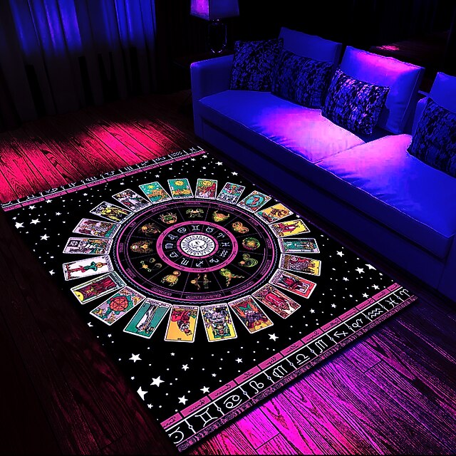 Tree of Life Blacklight Rug Carpet Floor Mat UV Reactive Glow in the ...
