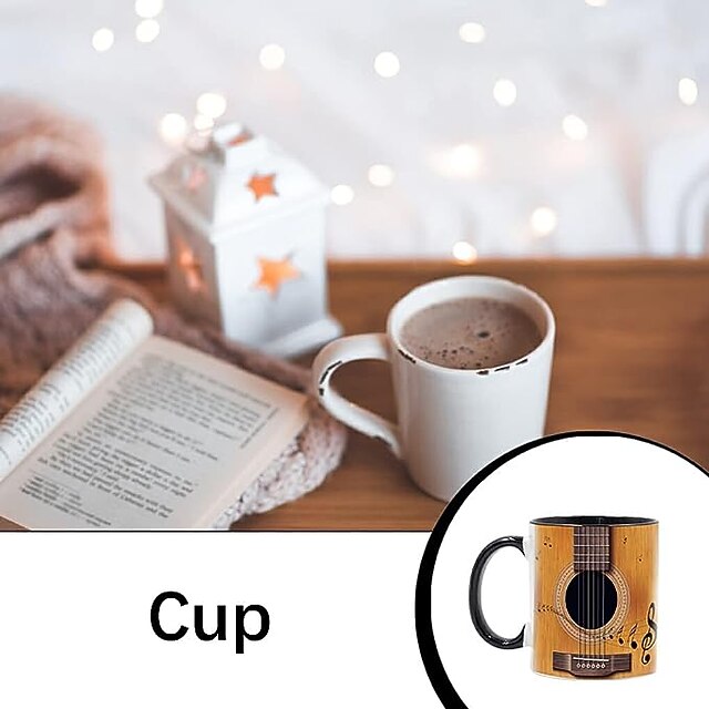 Guitar Coffee Cup Musical Coffee Mugs, Guitar Cup Travel Mug Funny ...