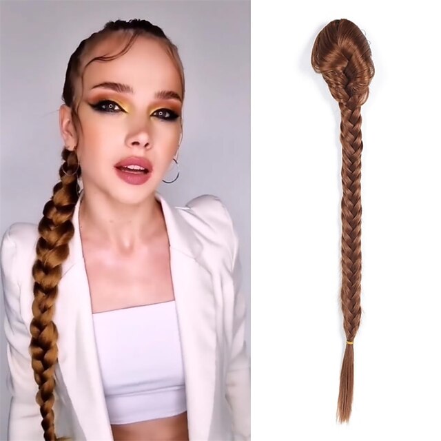 Braided Ponytail Extension 24 Inch Long Braid Ponytail Extension ...