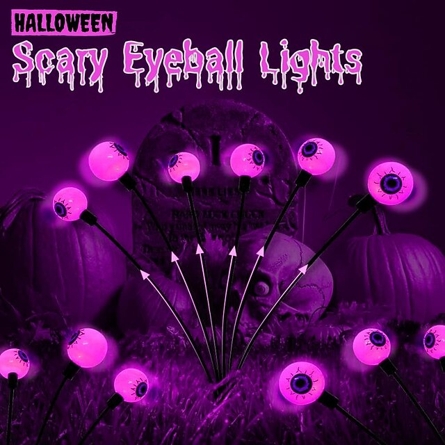 Solar Garden Light Waterproof Firefly Lights Outdoor Starburst Swaying Lights 2 Modes 6/8/10 ...