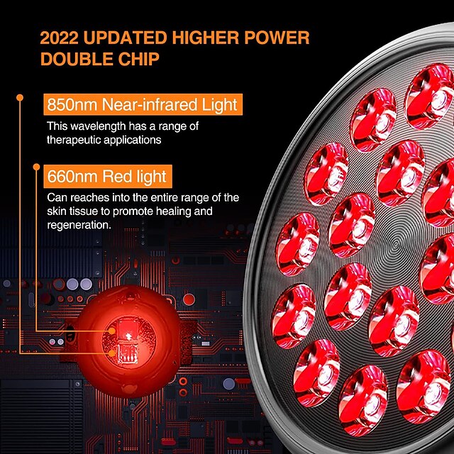 Led Red Light 54w Tripod Light Bulb Physiotherapy Light Par38 Dual Core ...