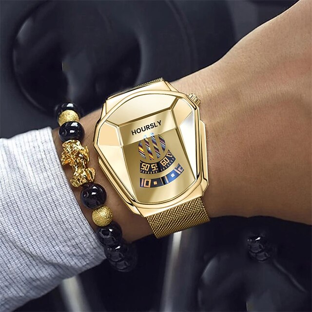 Luxury Men's Quartz Watch Hoursly Trend Cool Men's Wrist Watch ...