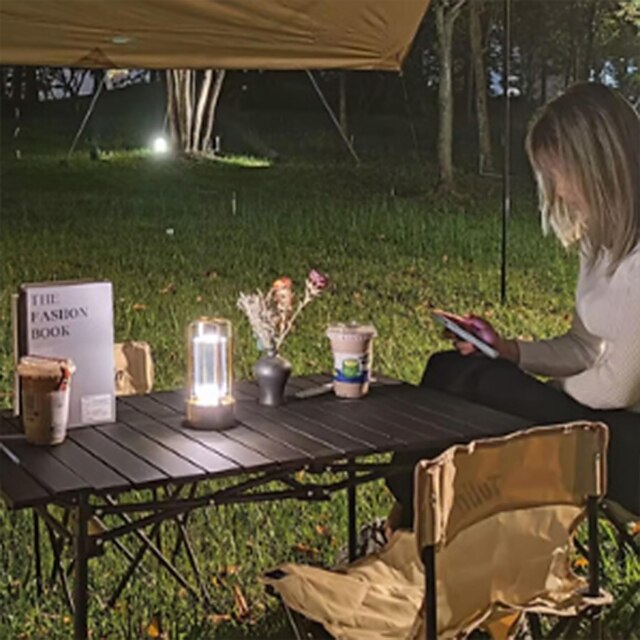 LED Cordless Table Lamp Retro Bar Metal Desk Lamps Rechargeable Touch ...