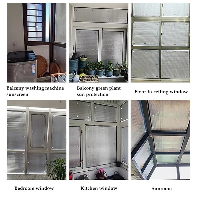 Window Sun Shade Film Home Sunshade Protector Pad Aluminum Foil Anti-UV ...