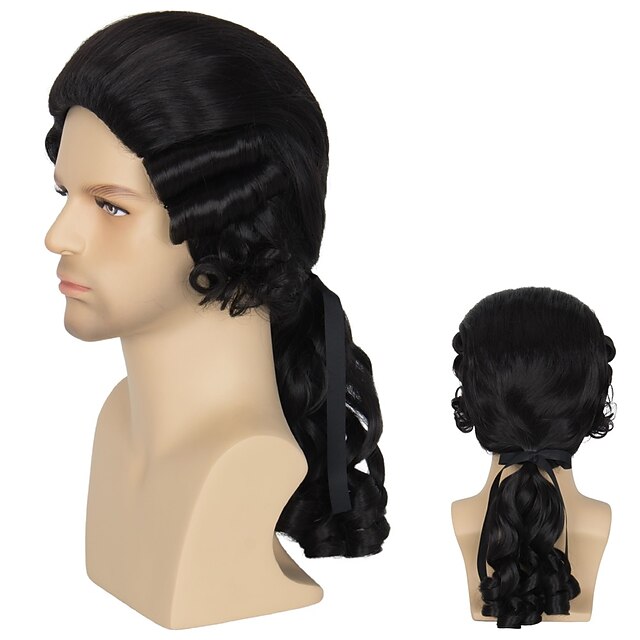Colonial Wig Powdered Wig Men Blonde Wig Historical Carnival Costume ...