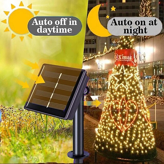 10M-100Leds/20M-200Leds/30M-300Leds Solar Copper Wire Light String ...