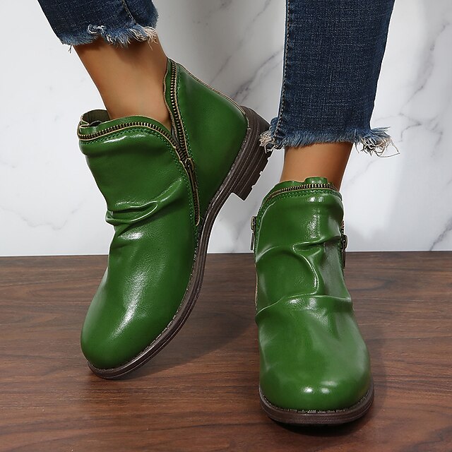 Women's Boots Plus Size Outdoor Daily Solid Color Booties Ankle Boots ...