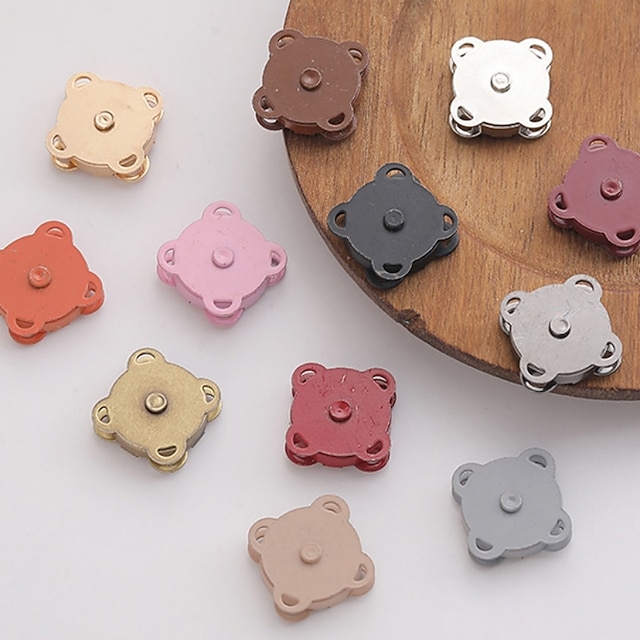 5Pairs 14MM Colorful Plum Magnet Buckles Dark Sewing Supplies Automatic ...