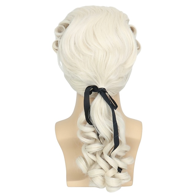 Colonial Wig Powdered Wig Men Blonde Wig Historical Carnival Costume ...