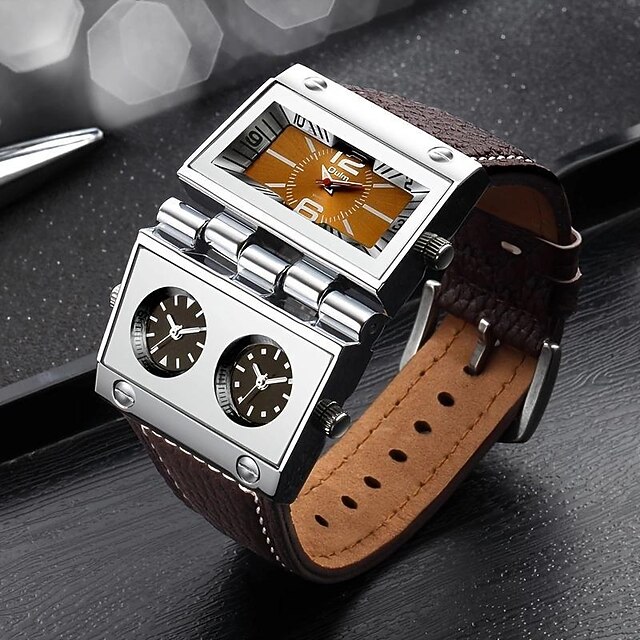 Oulm Quartz Horloges voor Mannen Sport Mannen Polshorloge Drie ...