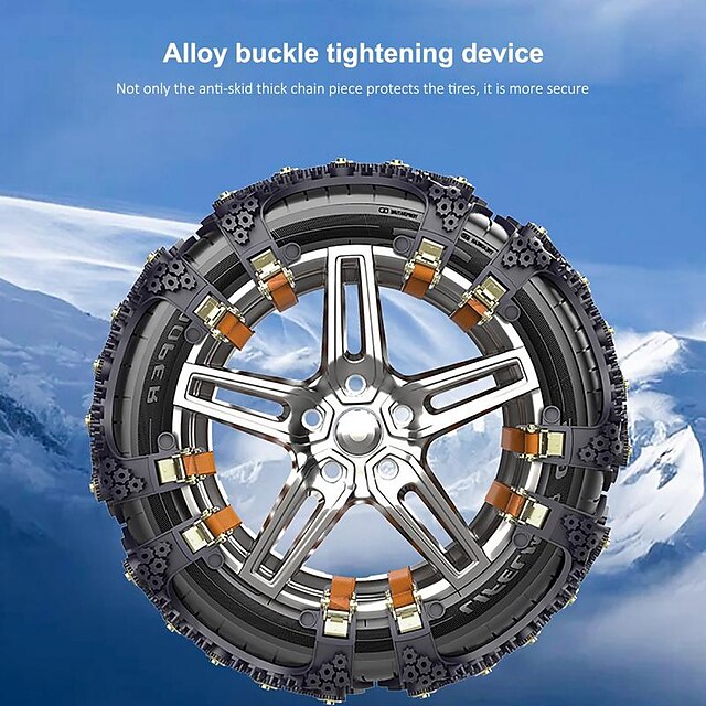 Car SUV Snow Chains Universal Anti Slip Tire Traction Chains Thickened ...