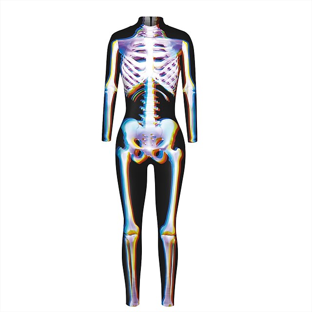 Carnival Costume 2026 Skeleton Skull Carnival Cosplay Costume Skin Suit ...