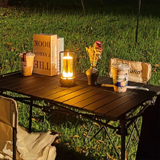 LED Cordless Table Lamp Retro Bar Metal Desk Lamps Rechargeable Touch ...