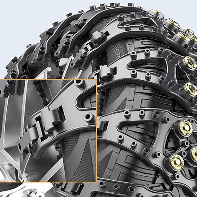 Car SUV Snow Chains Universal Anti Slip Tire Traction Chains Thickened ...