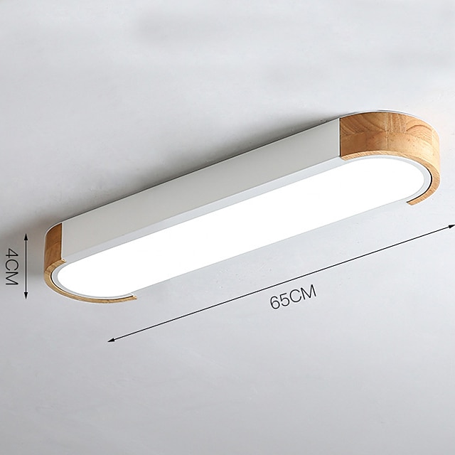 LED Ceiling Light Liner Wooden Decorative Ceiling Lamp 35/65cm Panel ...