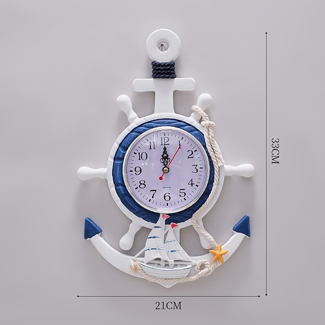 Mediterranean Style Blue and White Rudder Helmsman Anchor Personalized ...